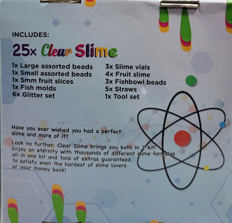 Clear Slime 25 Perfectly Formulated Multicolor Clear Slime Set Ages 3 ...