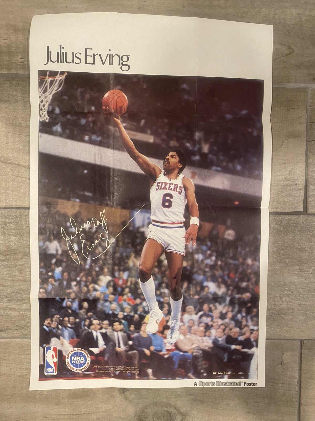 1987 SPORTS ILLUSTRATED JULIUS ERVING DR.J 11x17 COLOR POSTER GREAT ...