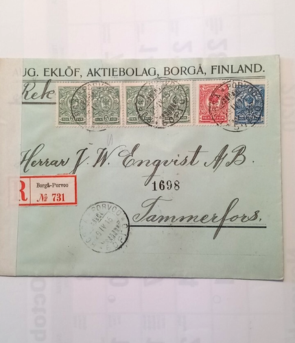 Finland Russia 1915,Tammerfors cover stamps (1036) | eBay
