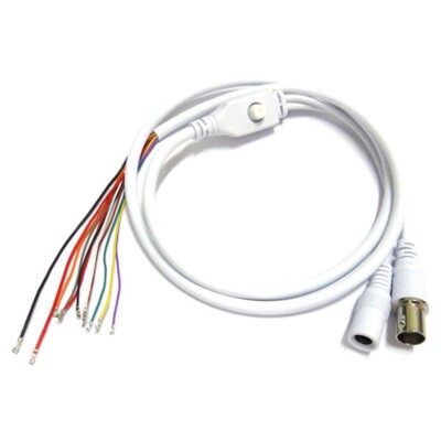 2x BNC Video DC Power OSD Menu Control Pigtail End Cable For CCTV AHD ...