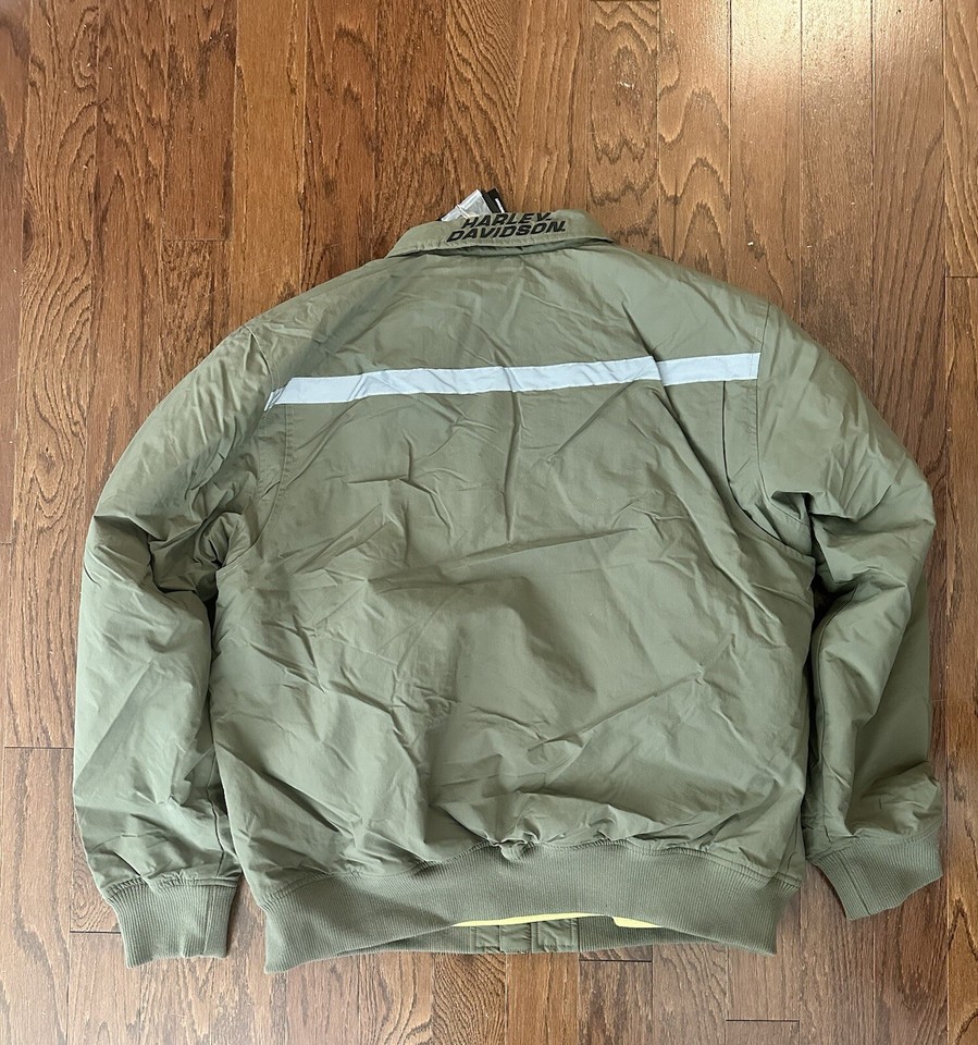 Harley Davidson Men's Garage Bomber Jacket Grape Leaf Green XL 97421 ...