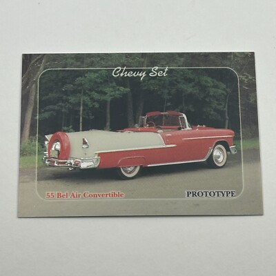 Chevy Set Trading Card 1955 Bel Air Convertible Chrome Cards 1992 ...
