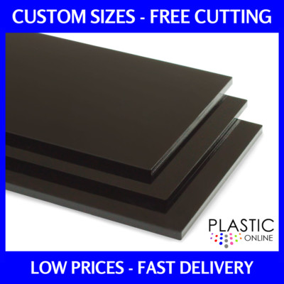 Black Acrylic Sheet XT Extruded Perspex Sheet Plastic Material Panel ...