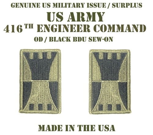 LOT OF 2 US ARMY 416TH ENGINEER THEATER COMMAND PATCH UNIFORM SHOULDER INSIGNIA | eBay