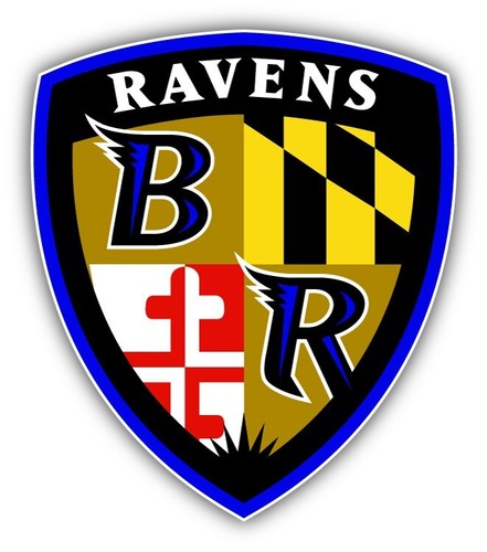 Baltimore Ravens Crest NFL Football Car Bumper Sticker Decal 4'' x 5 ...