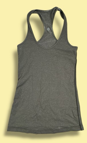 Lululemon Fatigue Green Gray Cool Racerback Tank Top Reversible Workout ...