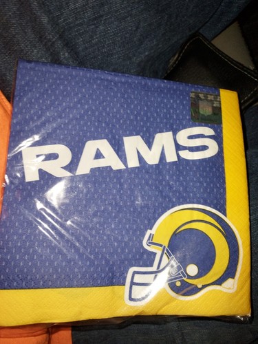 Los Angeles Rams Football NFL Party Napkins Sealed New 36 Count 2 Ply ...