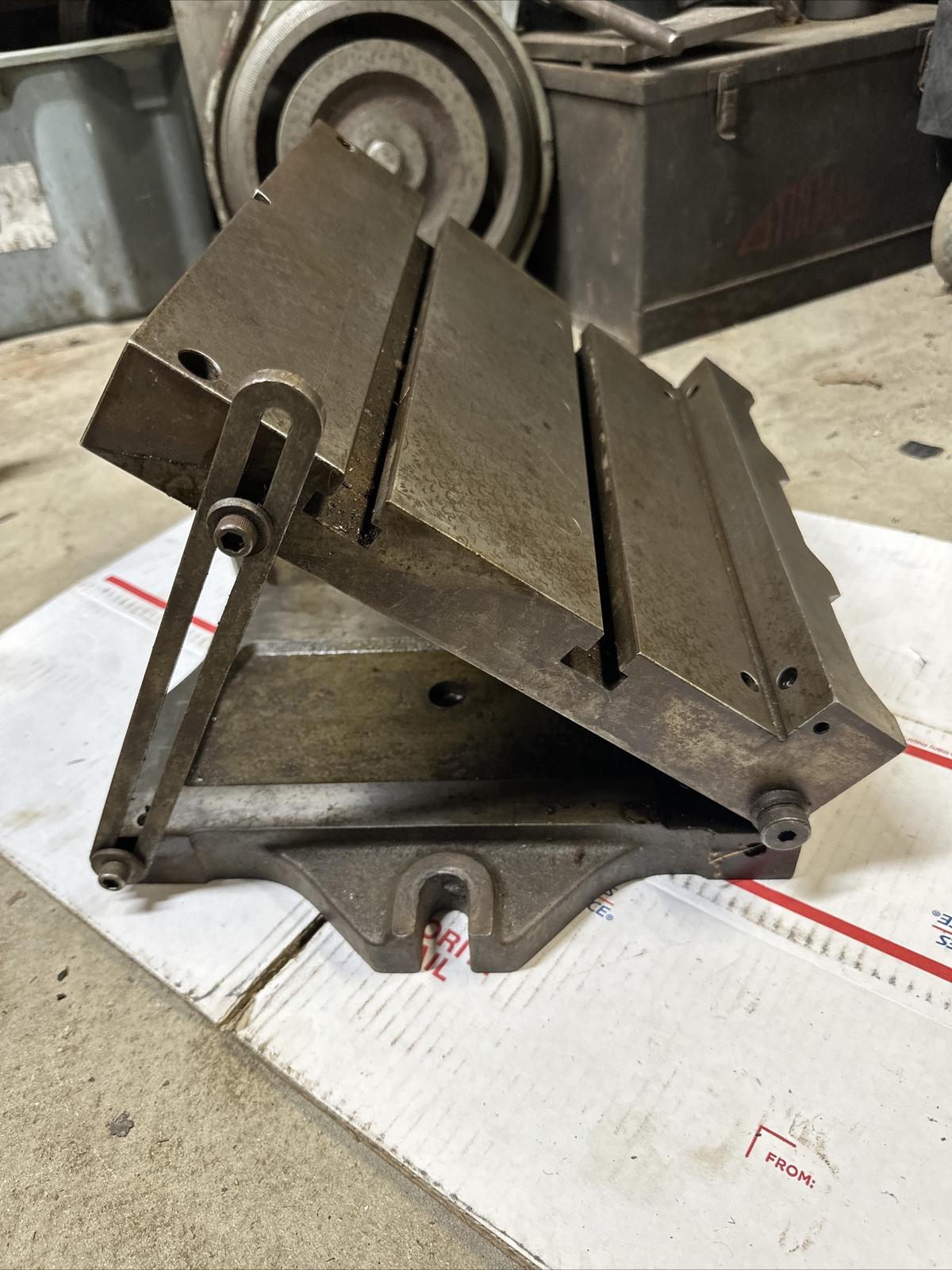Bridgeport Milling Machine Sine Table Tilting Angle Plate Setup Block ...