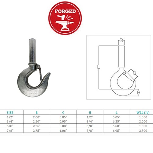 Marine Stainless Steel T316 Shank Hook Drop Forged Hook Rigging | eBay