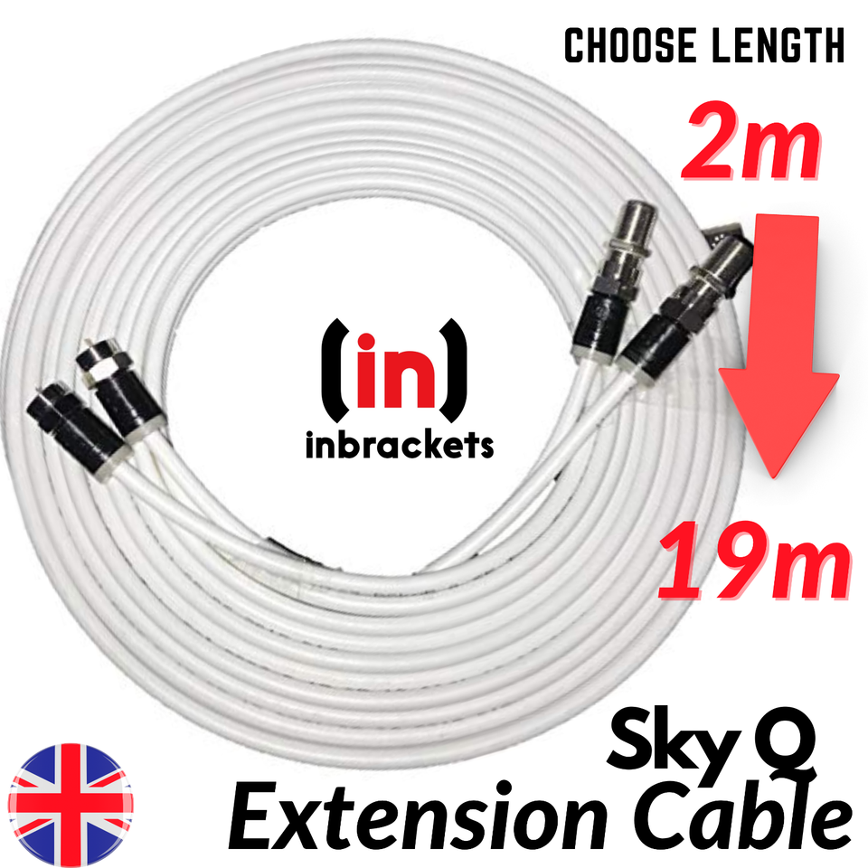 Sky Cable Extension Sky Q Sky+hd Twin Coax Satellite Sky Lead Shotgun ...