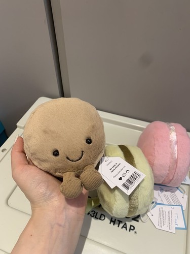 AMUSEABLE CHOCOLATE MACARON Jelly Cat Soft Plush Toy NWT Free with Dust ...