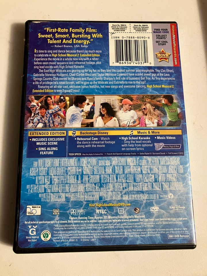 High School Musical 2 (DVD, 2007) 786936740370| eBay