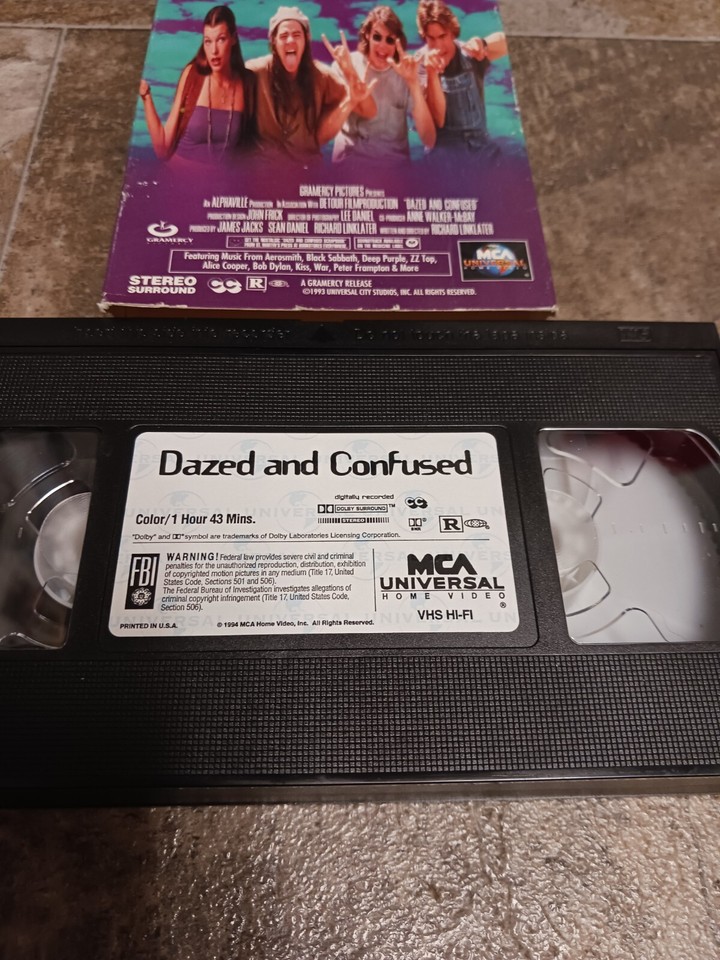 1993 Vintage Dazed And Confused Movie VHS Tape Matthew McConaughey EUC ...