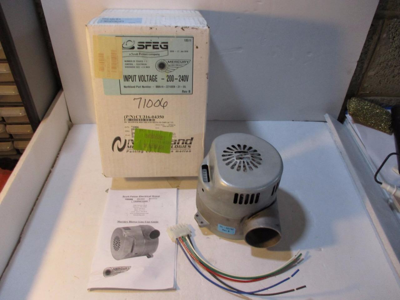 HP Indigo CU316-04350 SFEG BBA14-221UEB-31-UL REV B DC Blower Brushless ...