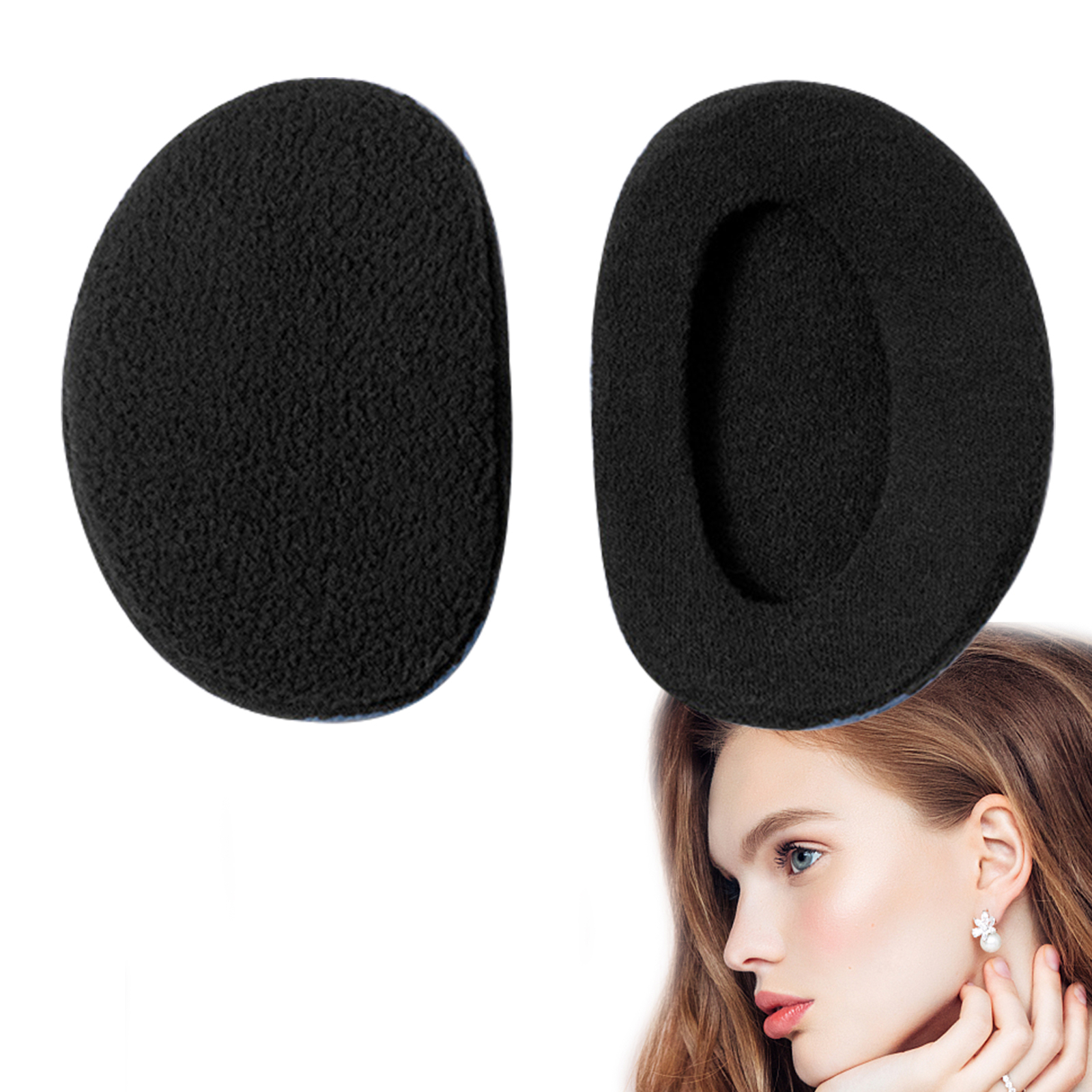 Bandless Ear Muffs Winter Warm Fleece Earmuffs Women Ear Covers Sports ...