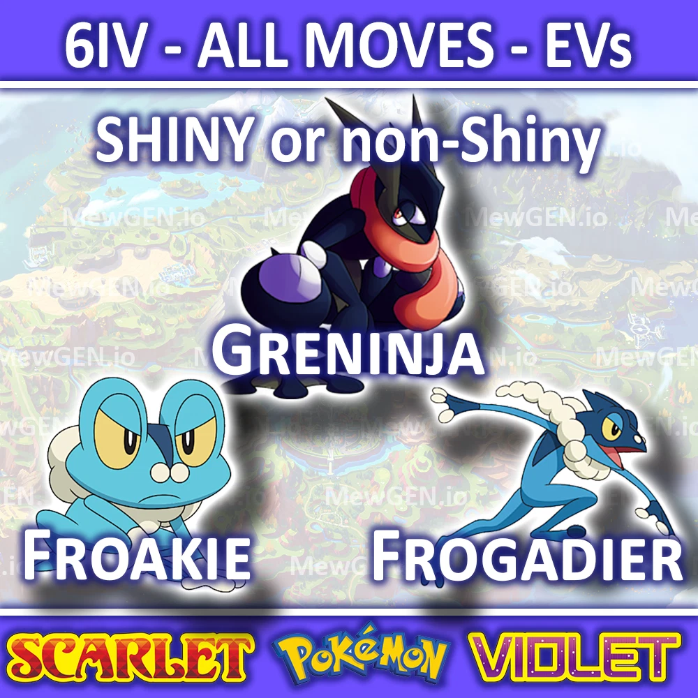 Froakie Frogadier Greninja