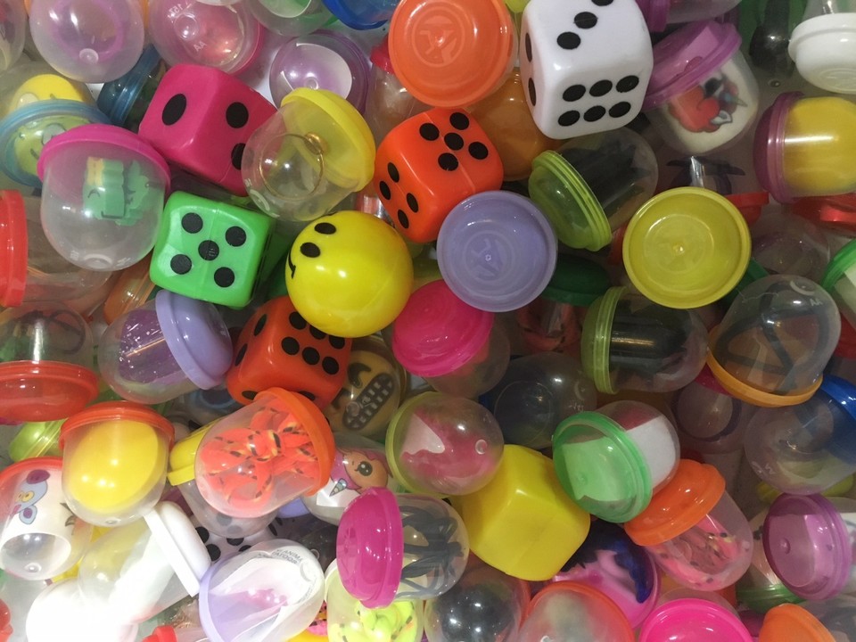 1,000 1" TOY FILLED VENDING CAPSULES BULK MIX PARTY FAVOR CARNIVAL GAME ...