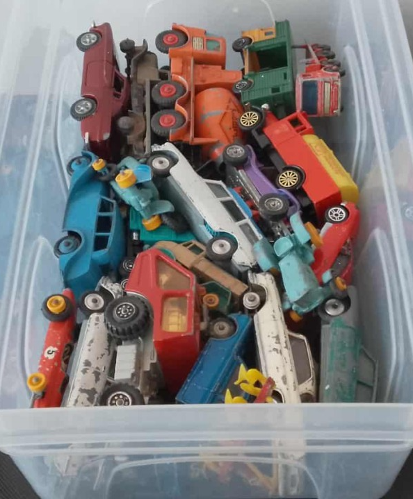 ORIGINAL VINTAGE DIECAST JOB LOT CARS TRUCKS etc DINKY CORGI MATCHBOX ...