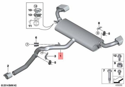 Genuine BMW X5 F15 X5 40eX SAV Rear Silencer With Exhaust Flap ...
