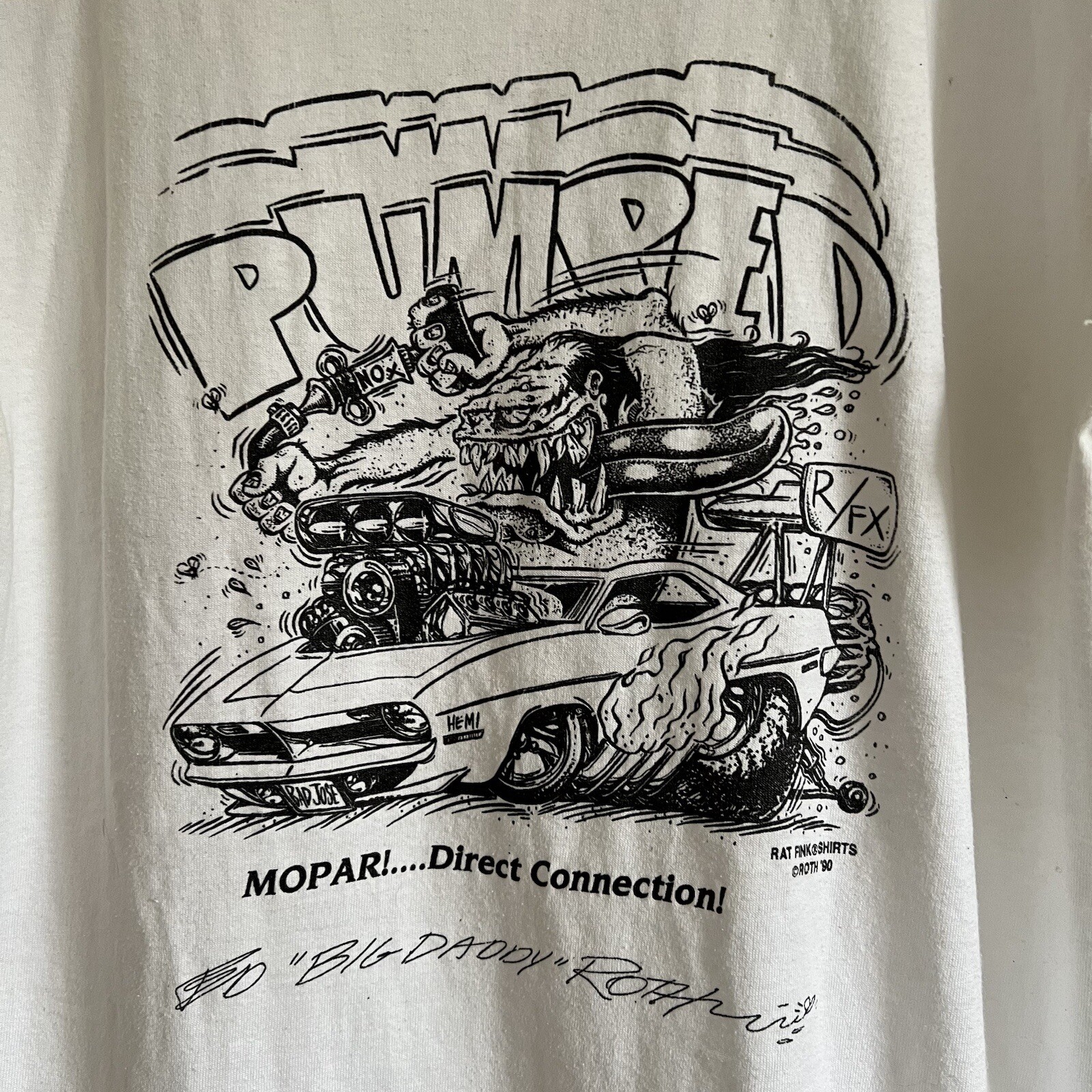 Vintage 1990 Rat Fink Ed Roth Shirt Size L Hot Rod | eBay