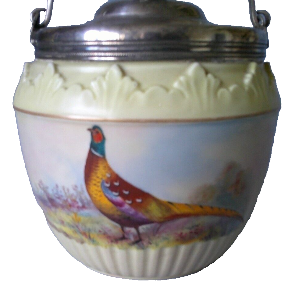 Locke & Co Worcester Blush Ivory Biscuit Barrel (William Stinton ...