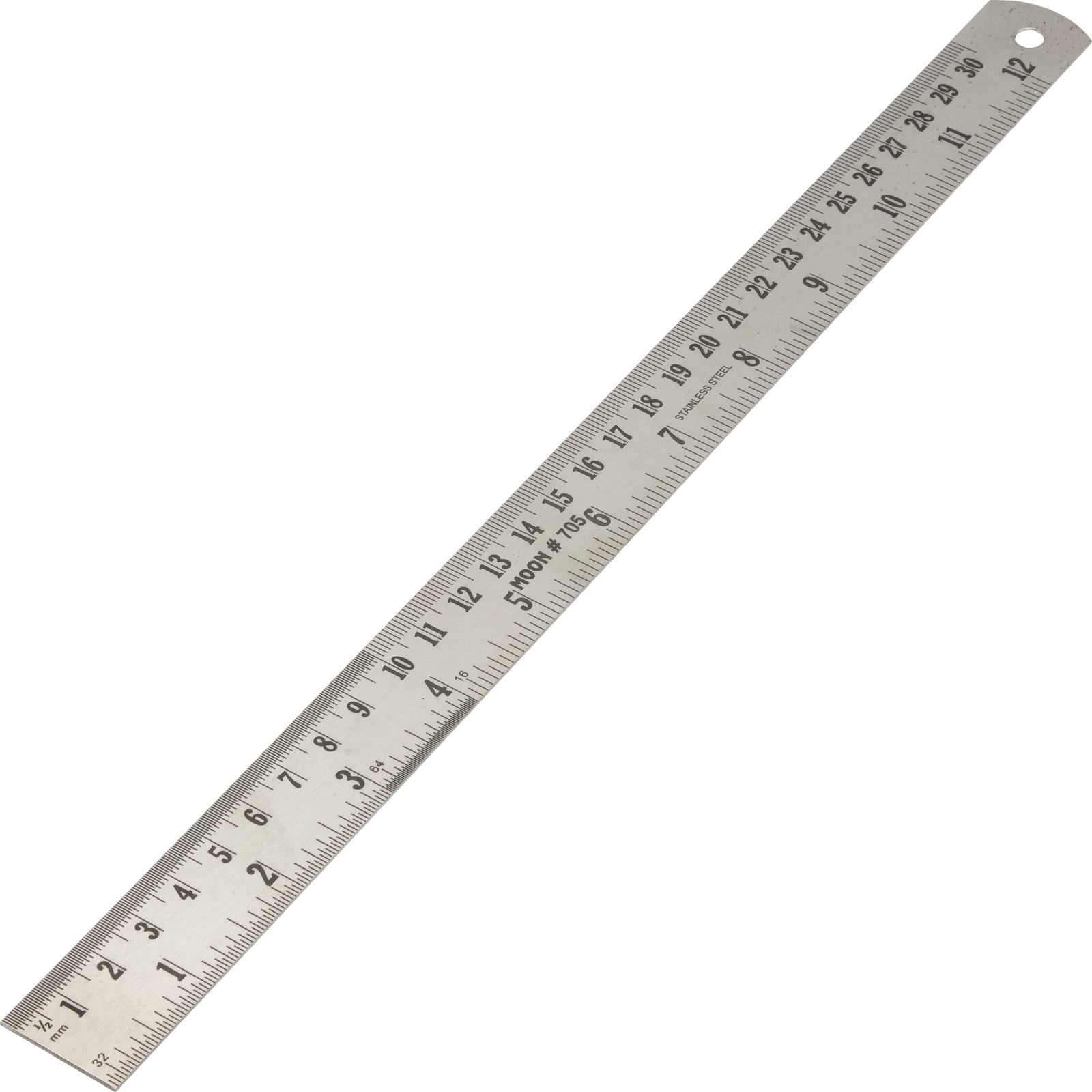 12" Stainless Steel Ruler Inches & Millimeter Measurerment Conversion ...