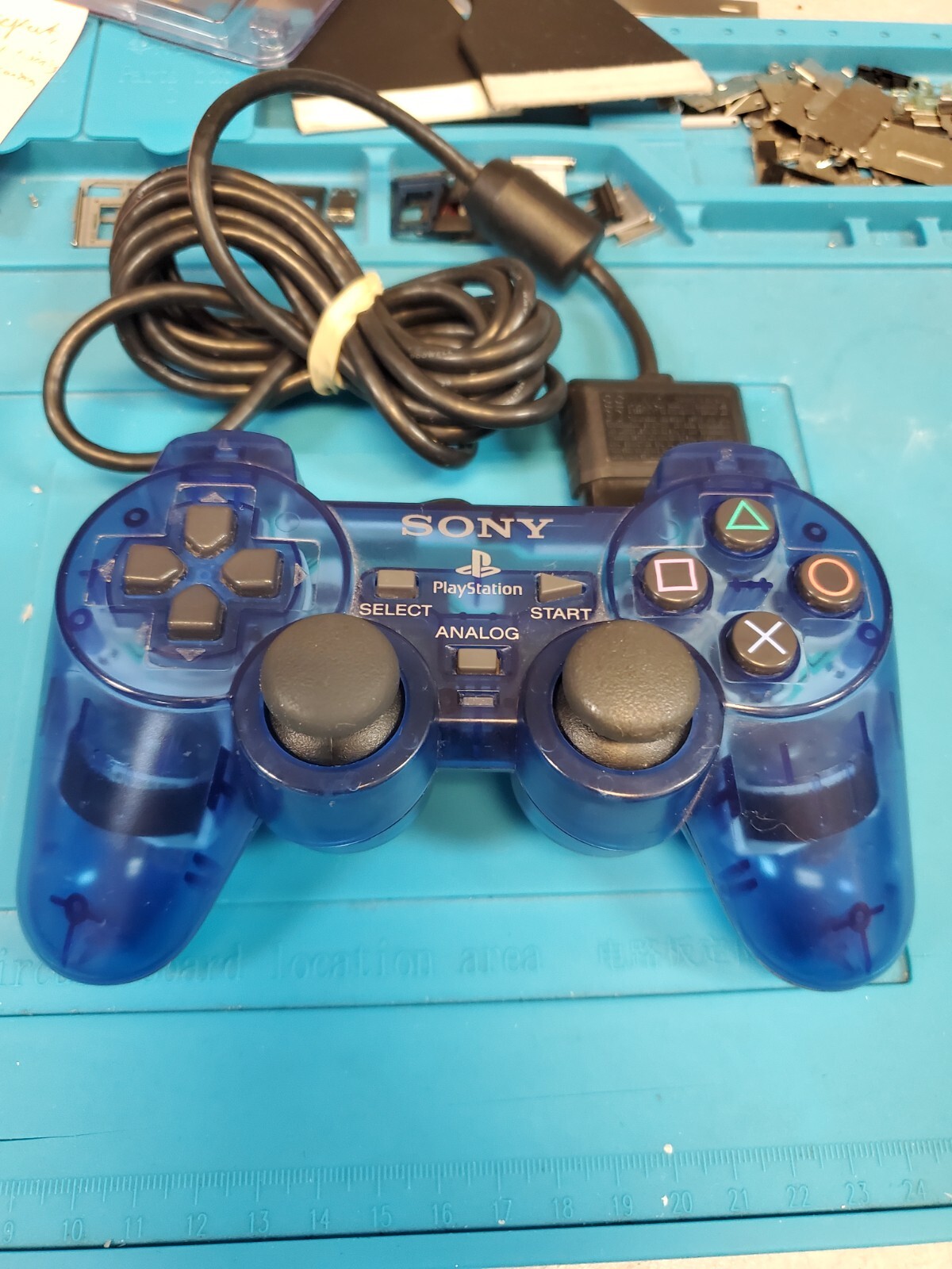 PS2 Dual Shock Controller Clear Blue SCPH-10010 Used | eBay