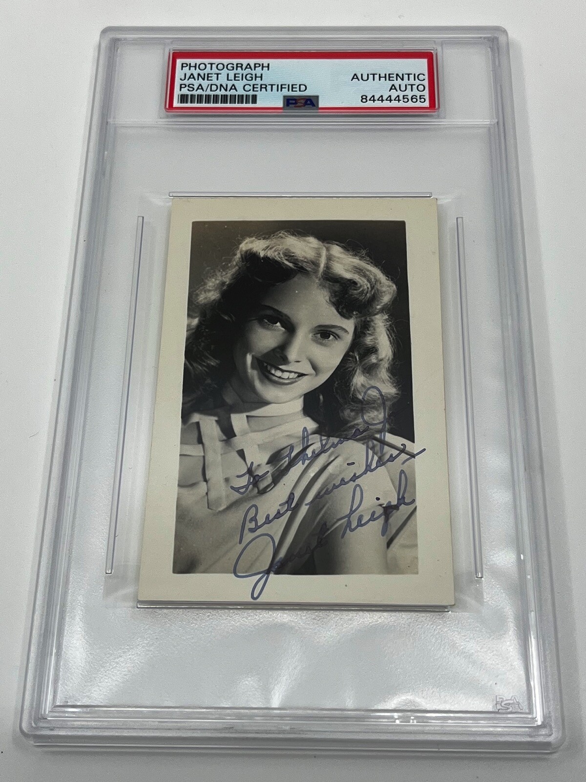 Janet Leigh Actress Psycho Alfred Hitchcock Signed Autograph Photo PSA ...