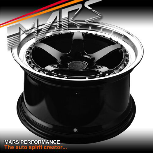 MARS MP-SP 18 Inch Concave Gloss Black Deep Dish Stag Wheels JDM Rims ...
