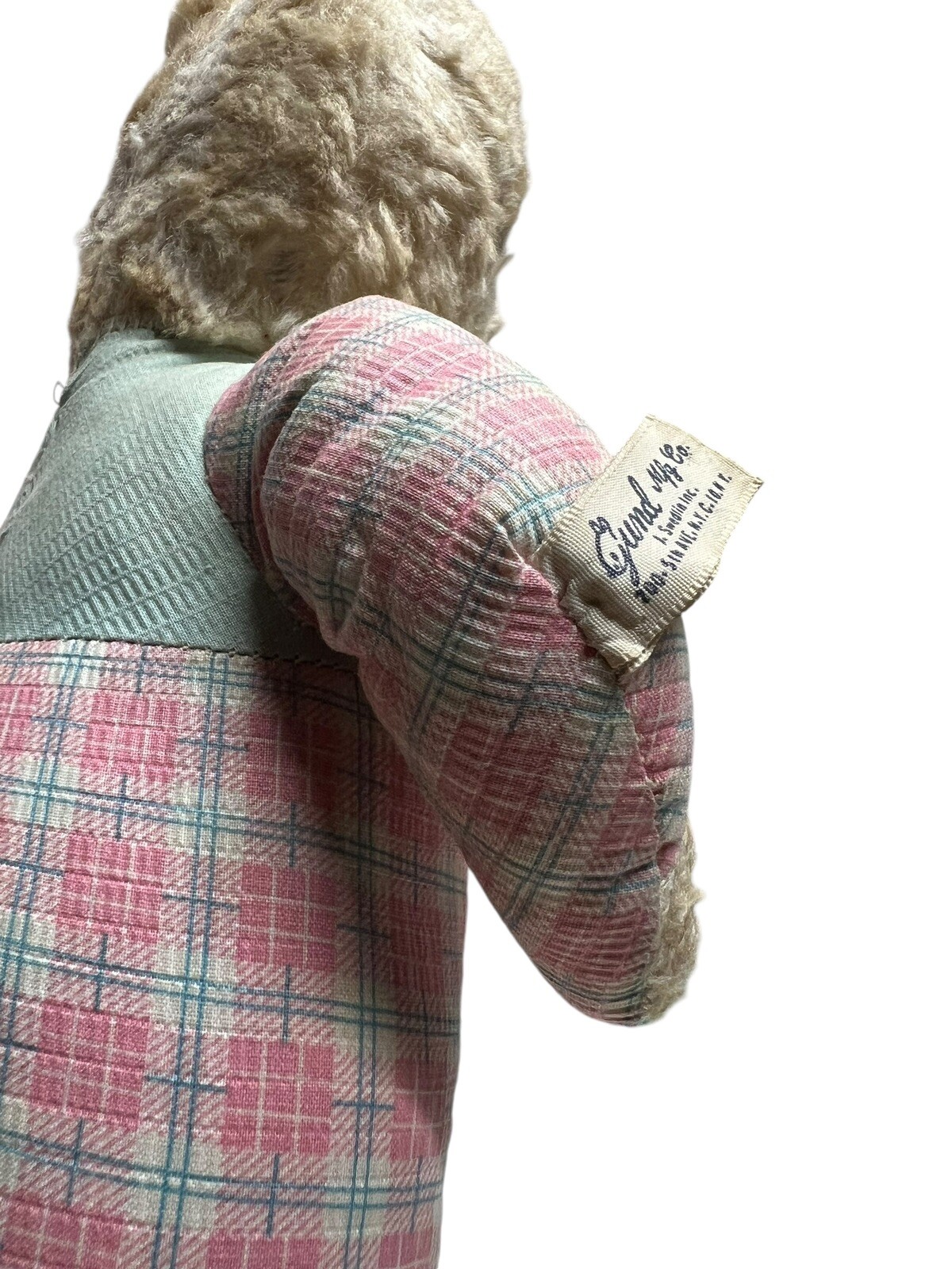 Vintage Gund Pink Plaid Clothing 16" Tall Bunny Rabbit | eBay