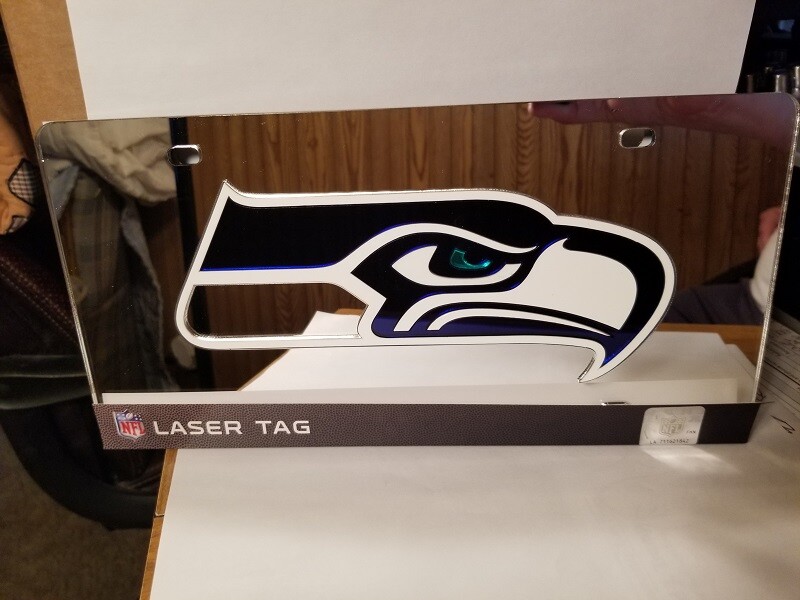 NFL Seattle Seahawks Laser License Plate Tag - Silver | eBay