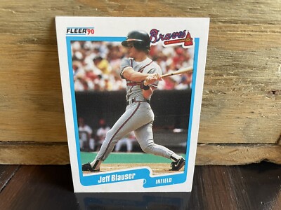 1990 Jeff Blauser Fleer Baseball Card #576 Free Shipping | eBay
