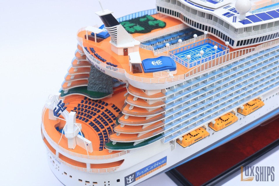 35" (90cm) Handmade Wooden Cruise Ship Model – Oasis of the Seas ...