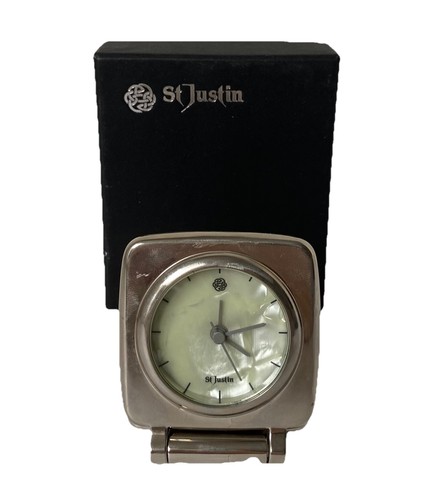 St Justin Small Folding Travel Alarm Clock in box | eBay UK