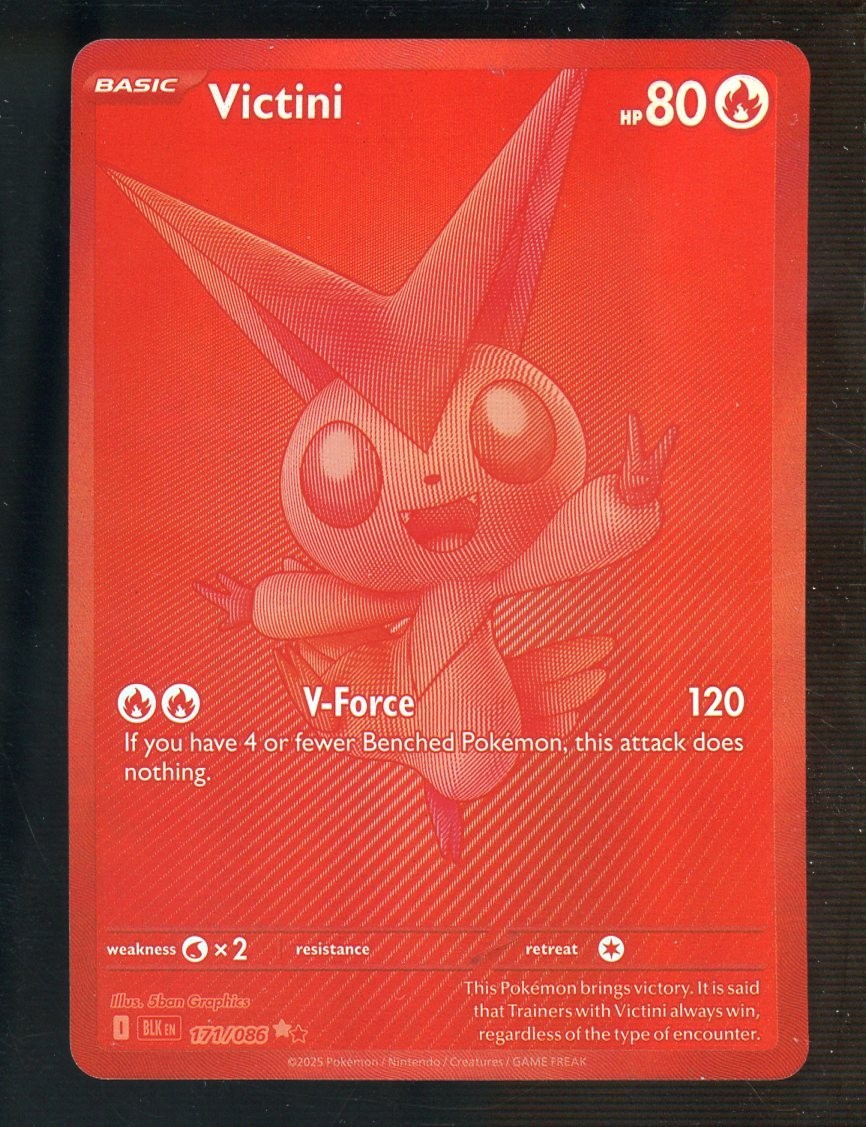 Pokemon TCG - Victini 171/086 RED FOIL Victini, Black Bolt, ENGLISH | eBay