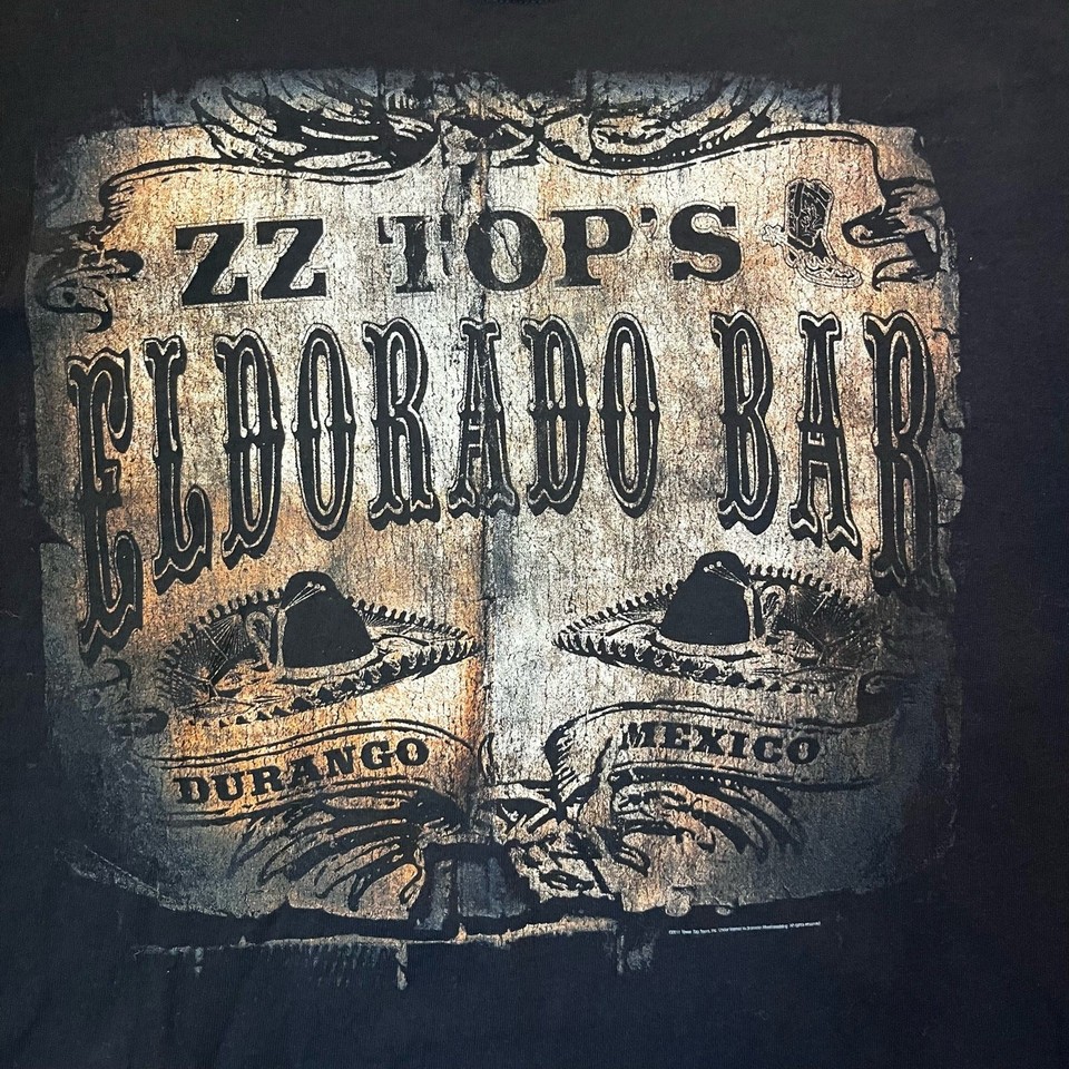 ZZ Top Eldorado Bar Durango Mexico Men's MD Concert T-shirt Dates On ...