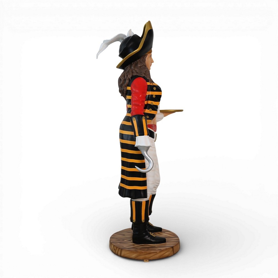 Lady Pirate Standing With Serving Tray Statue-Life Size 6.5ft Lady ...