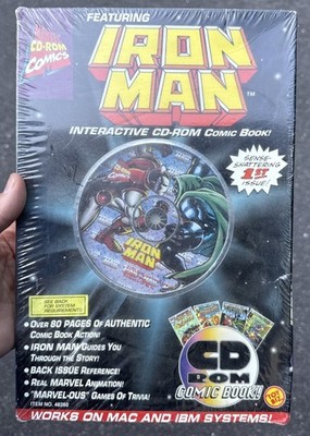 NOS Rare Marvel "Iron Man" 1st Issue CD-ROM Comics, 1995 Sealed | eBay