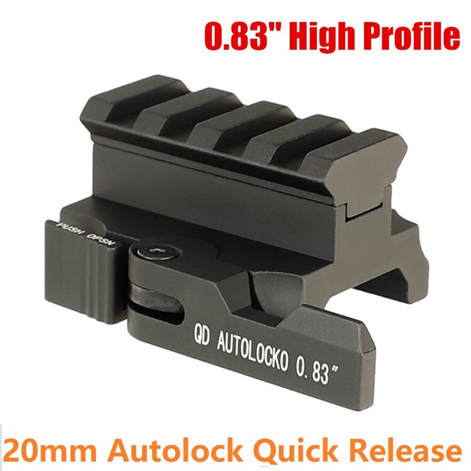 0.5inch QD Riser Mount Quick Release Picatinny Rail 20mm Mount For Red ...