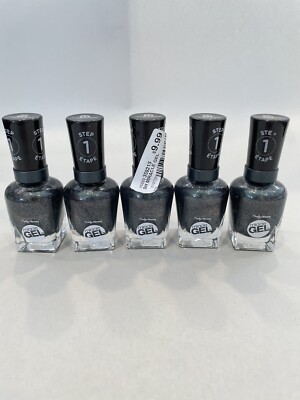 Lot Of 5 Sally Hansen Miracle Gel Nail Polish, Neblue-la 652, 0.5 fl oz ...