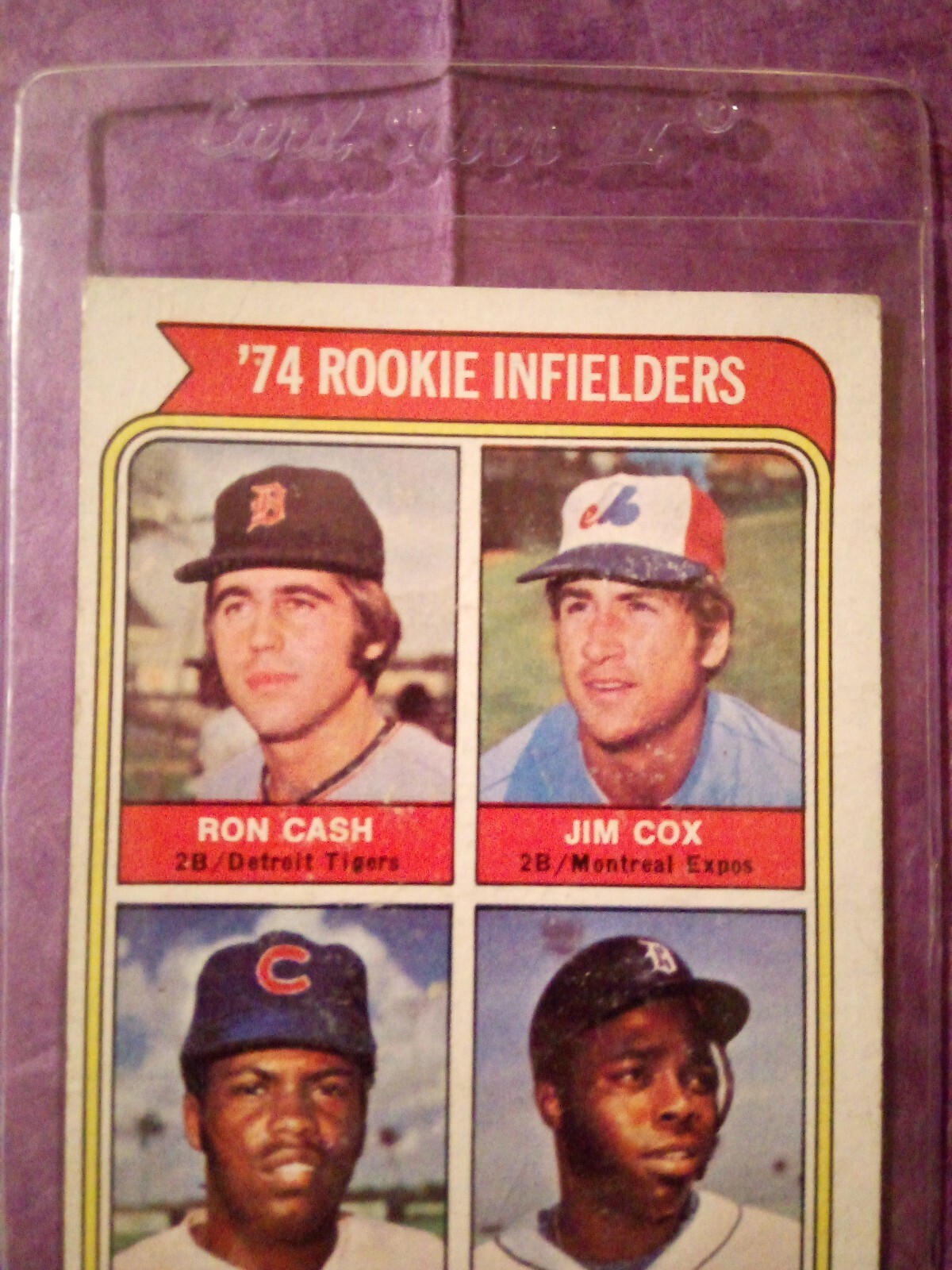 1974 Topps Baseball - # 600 Rookie Infielders - Ron Cash, DET; Jim Cox ...