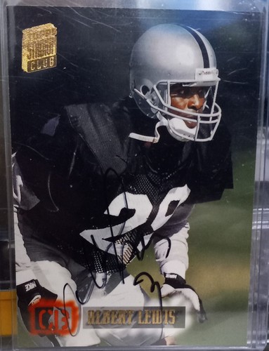 1994 Stadium Club Football Card #358 Albert Lewis in-person signature ...