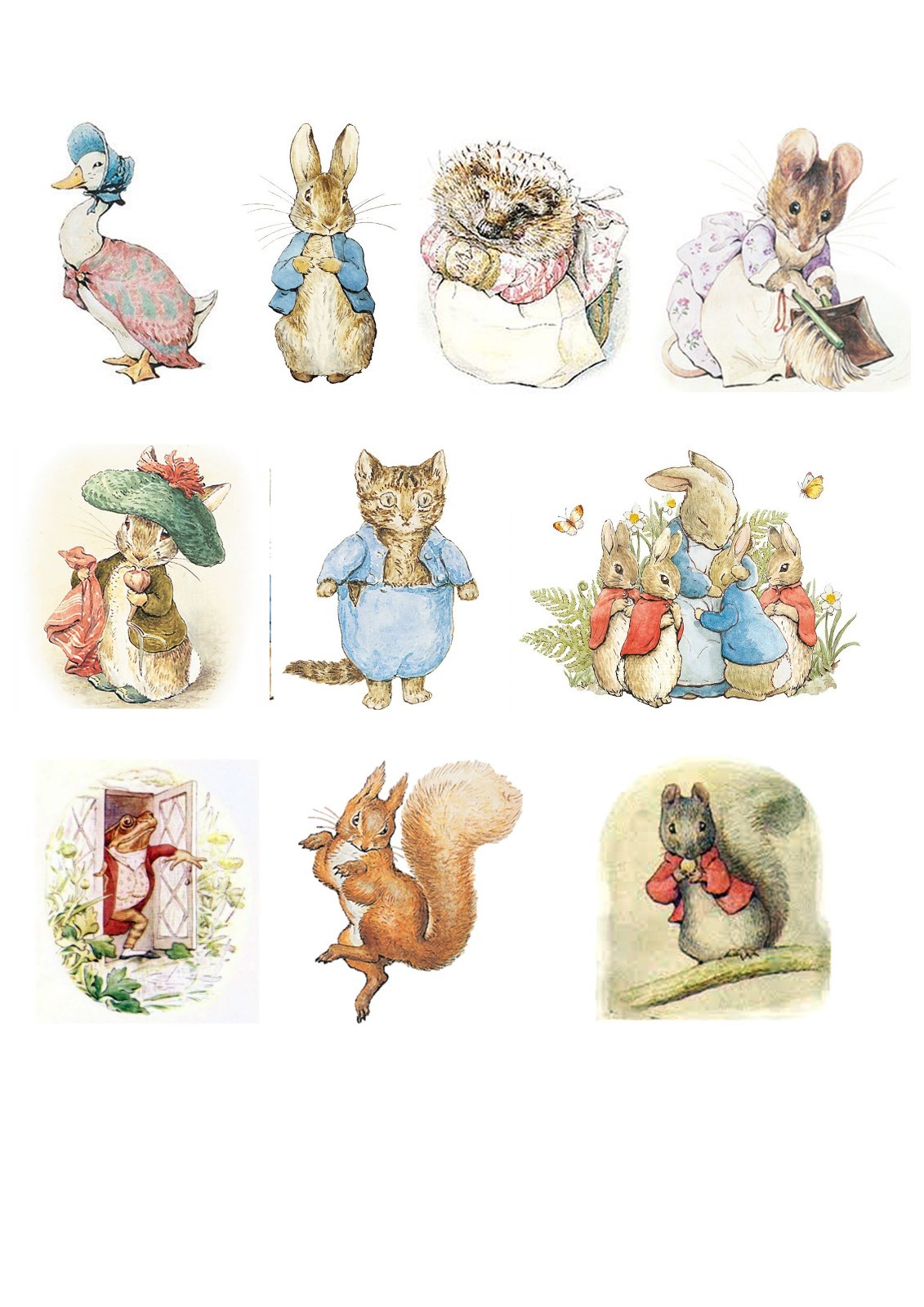 10 x 6cm Beatrix potter inc peter rabbit Cup Cake Toppers ICING | eBay UK
