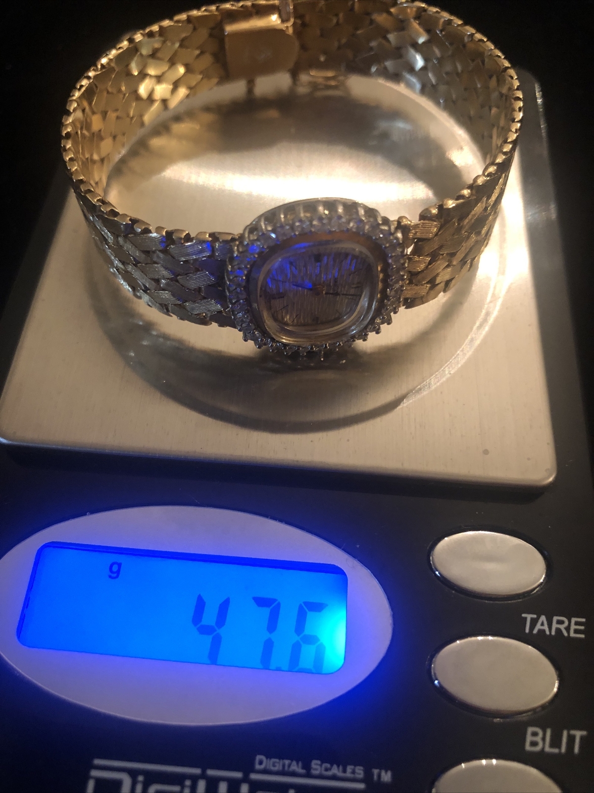 VERANO SEMAG ladies 14kt yellow gold & Diamond watch Woven YG Gold Band ...