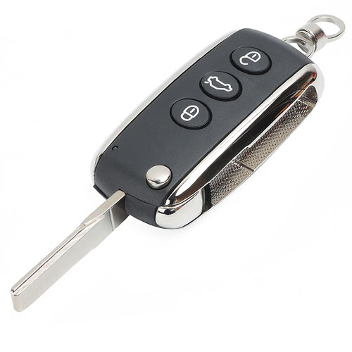 3 Button Flip Remote Key Shell Case Fob for Bentley Continental ...