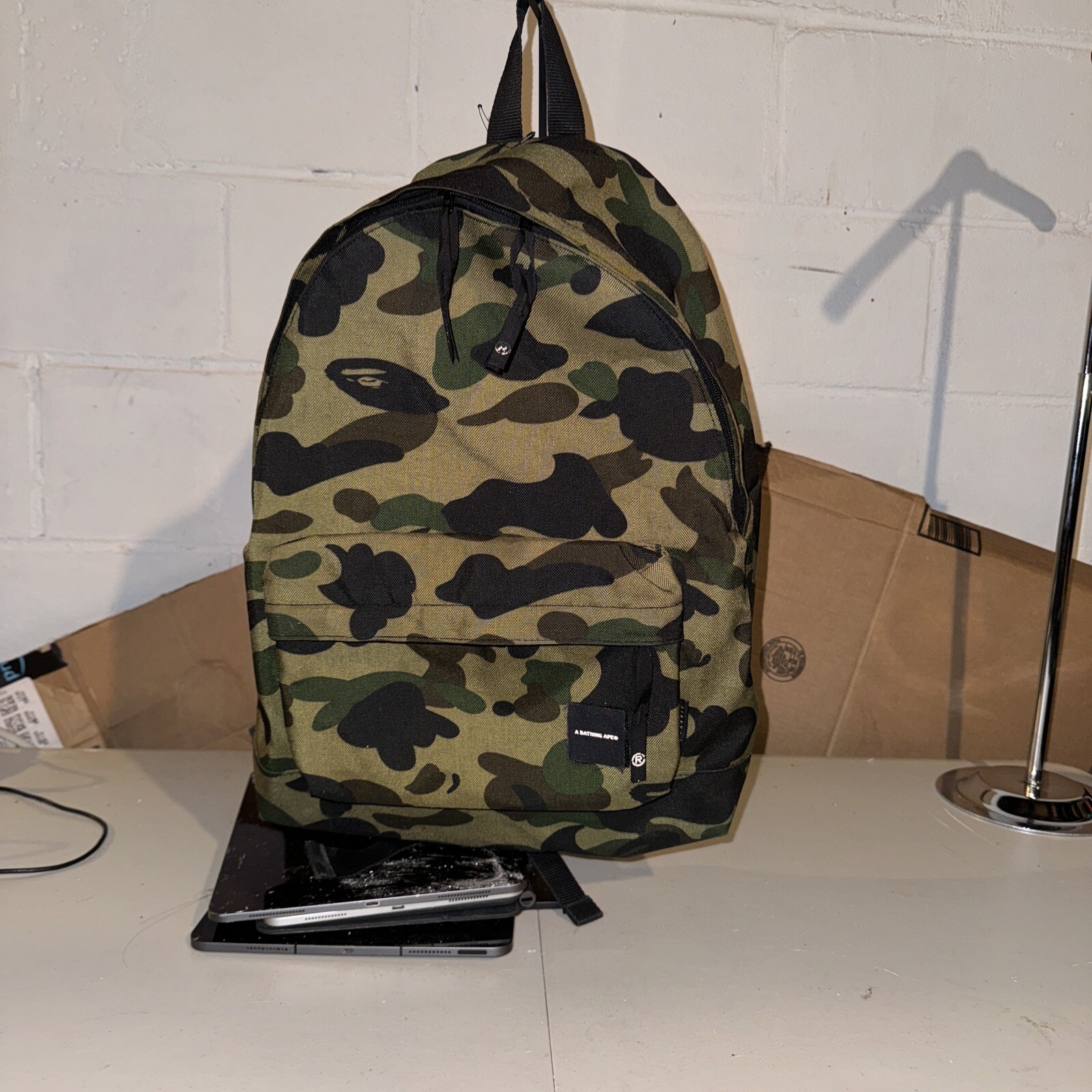 A BATHING APE BAPE Camouflage Pattern Backpack [EX] R… - Gem