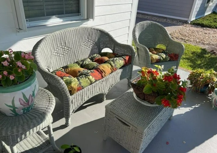 3 Piece Replacement Cushion Set Love Seat Tufted Chair Bench Green ...