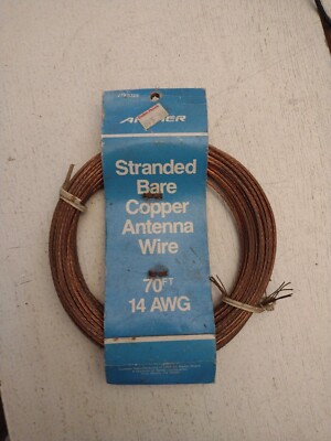 Short Wave Ham Radio Stranded Bare Copper Antenna Wire 70 ft AWG 14 | eBay