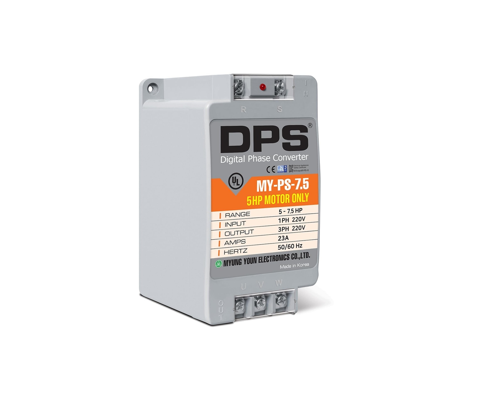 DPS Single-Phase to 3-Phase Converter, My-PS-7.5 Model Must Be Only ...