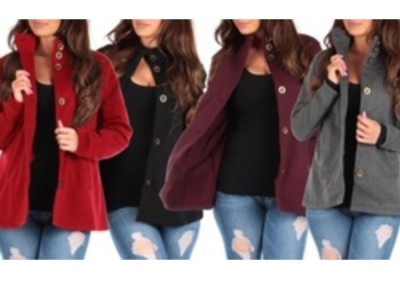 Women's 6-Button Coat W/ Pockets- Black Size 3X NWT | eBay